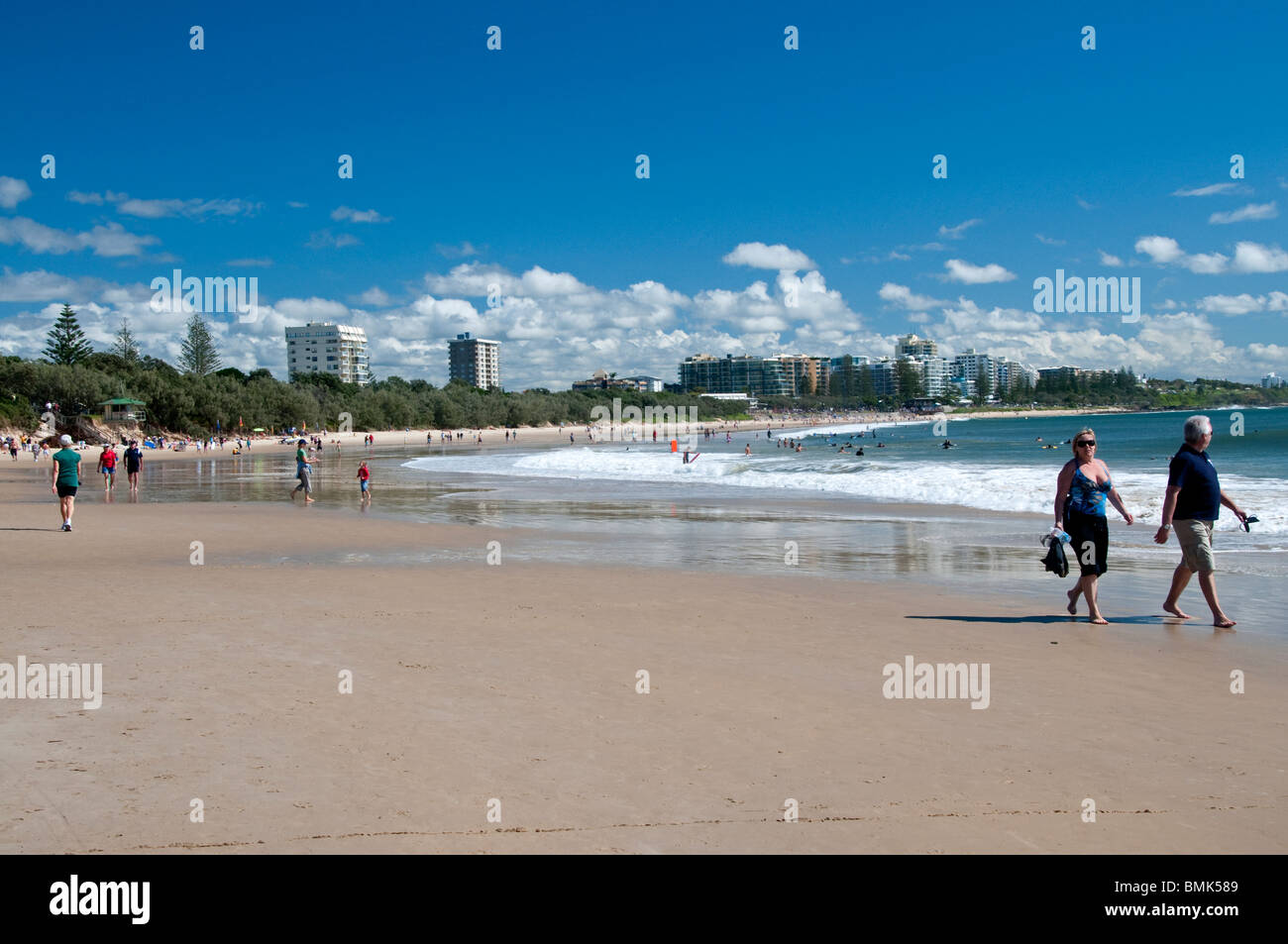 Mooloolaba Beach on the Sunshine Coast, Queensland, Australia Stock ...