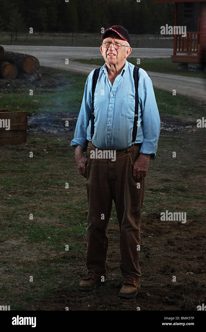 Rugged rural elderly man Stock Photo - Alamy