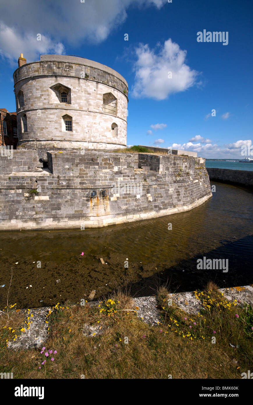 Calshot Castle Hampshire UK Moat Stock Photo - Alamy