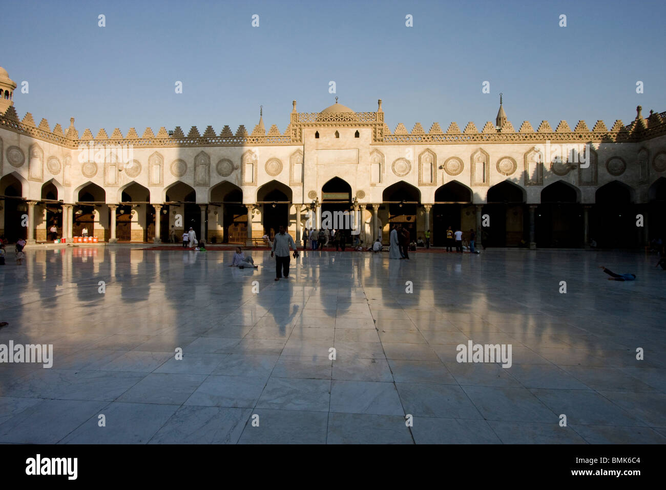 Courtyard of the Mosque of al-Azhar, Cairo, Al Qahirah, Egypt Stock ...