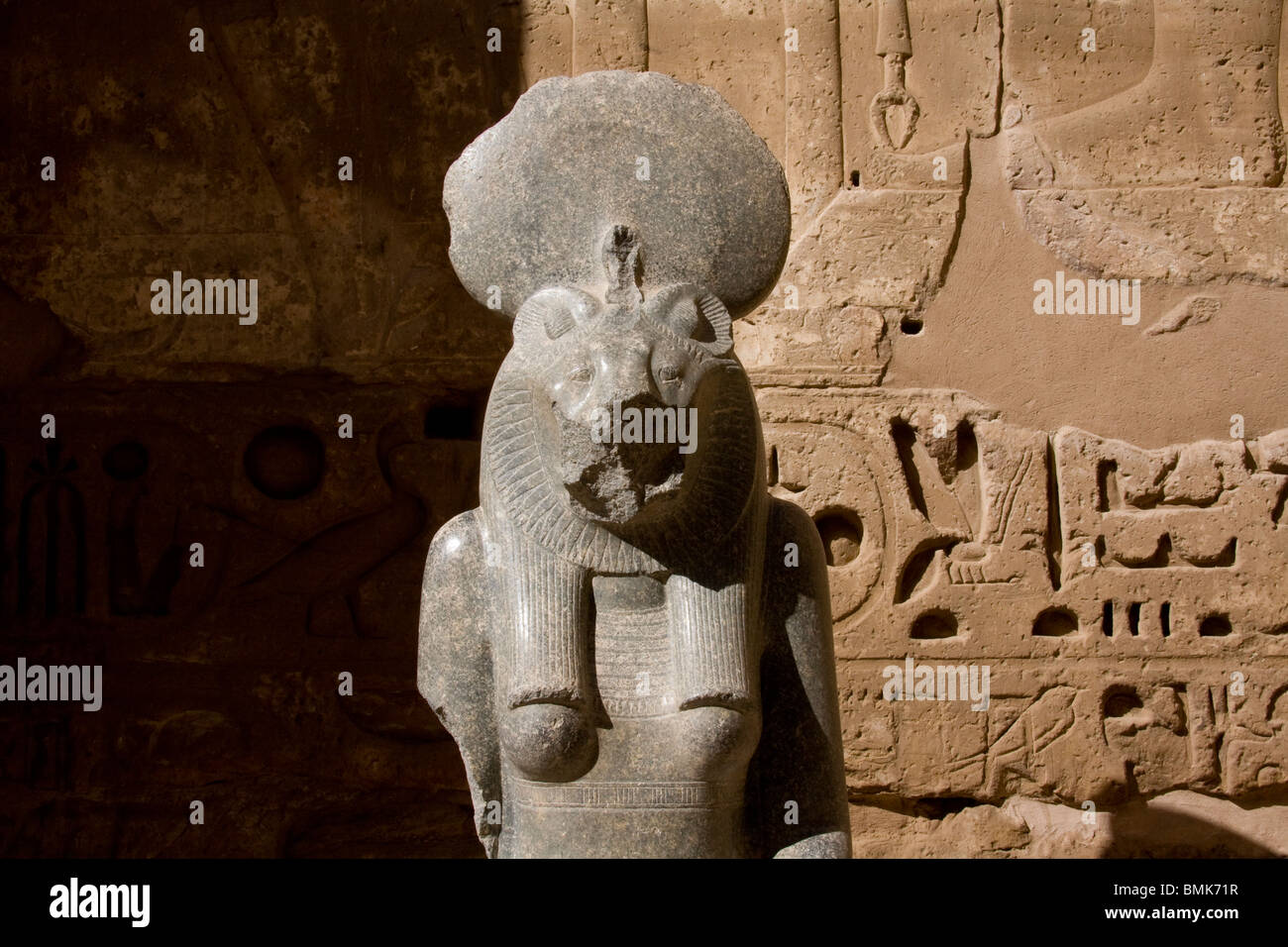 Granite statue of the goddess Sekhmet by the Migdol Entrance to the ...