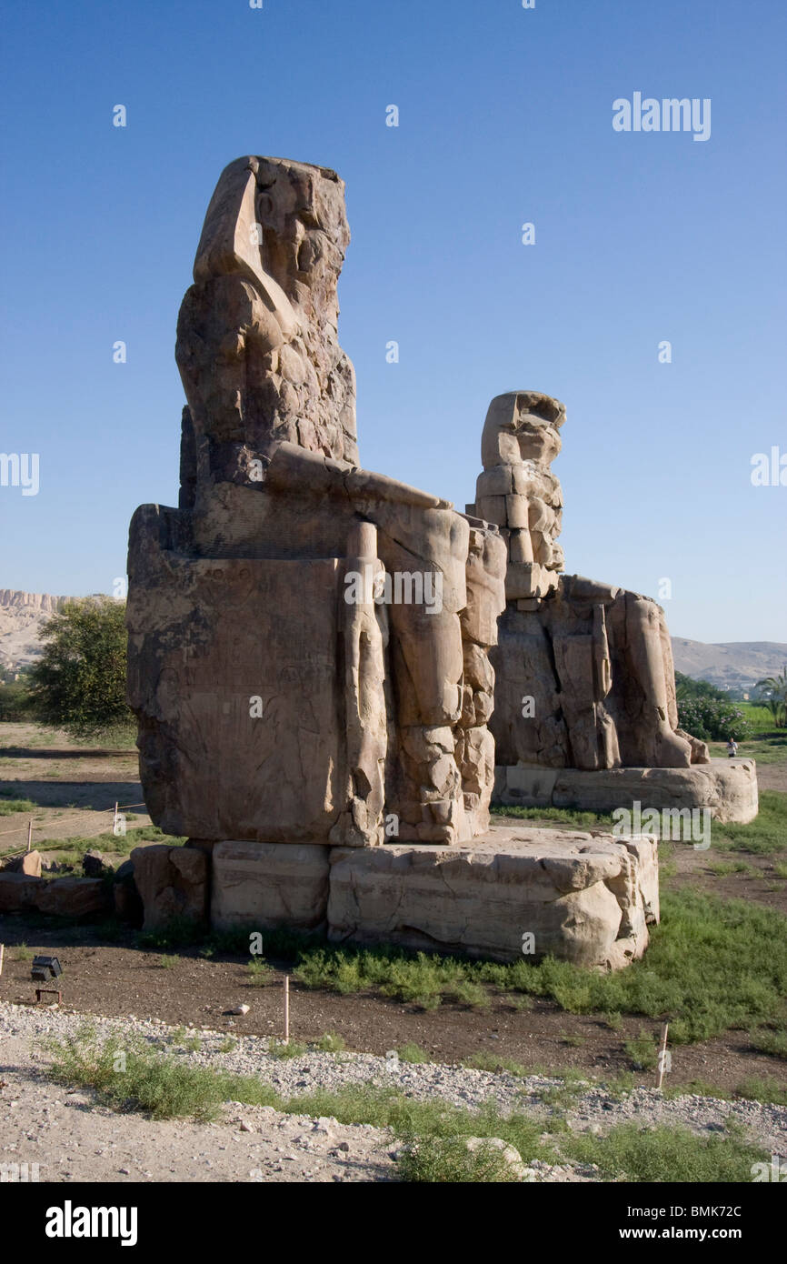 Colossi of Memnon (two massive stone statues of Pharaoh Amenhotep III ...