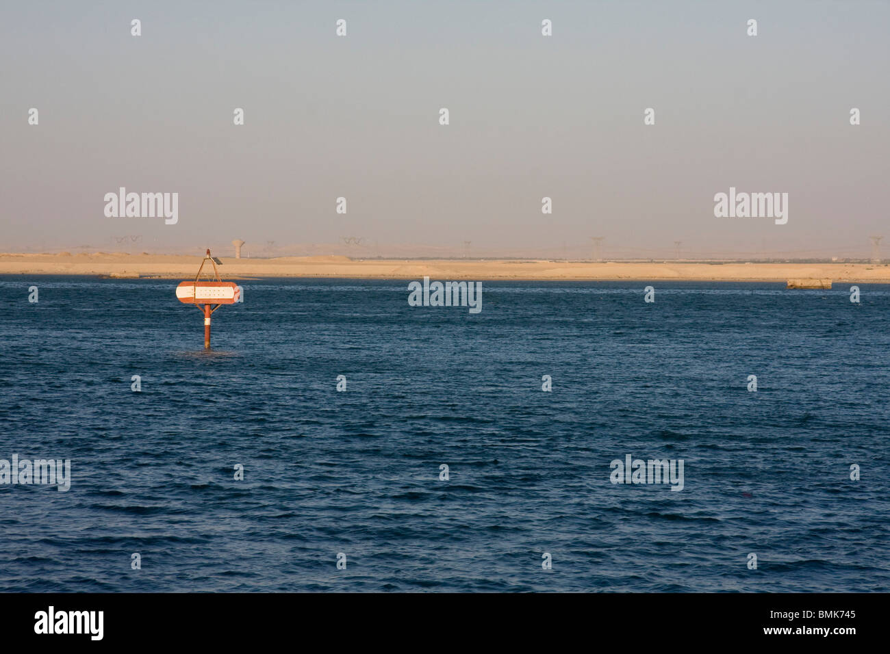 Navigational sign in the Suez Canal, Suez, South Sinai, Egypt Stock ...
