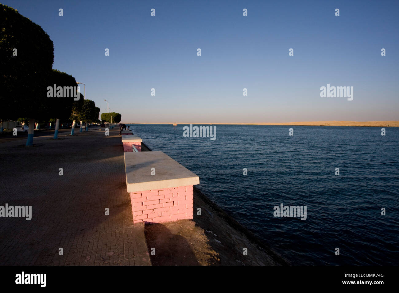 Corniche by the Suez Canal, Suez, South Sinai, Egypt Stock Photo - Alamy