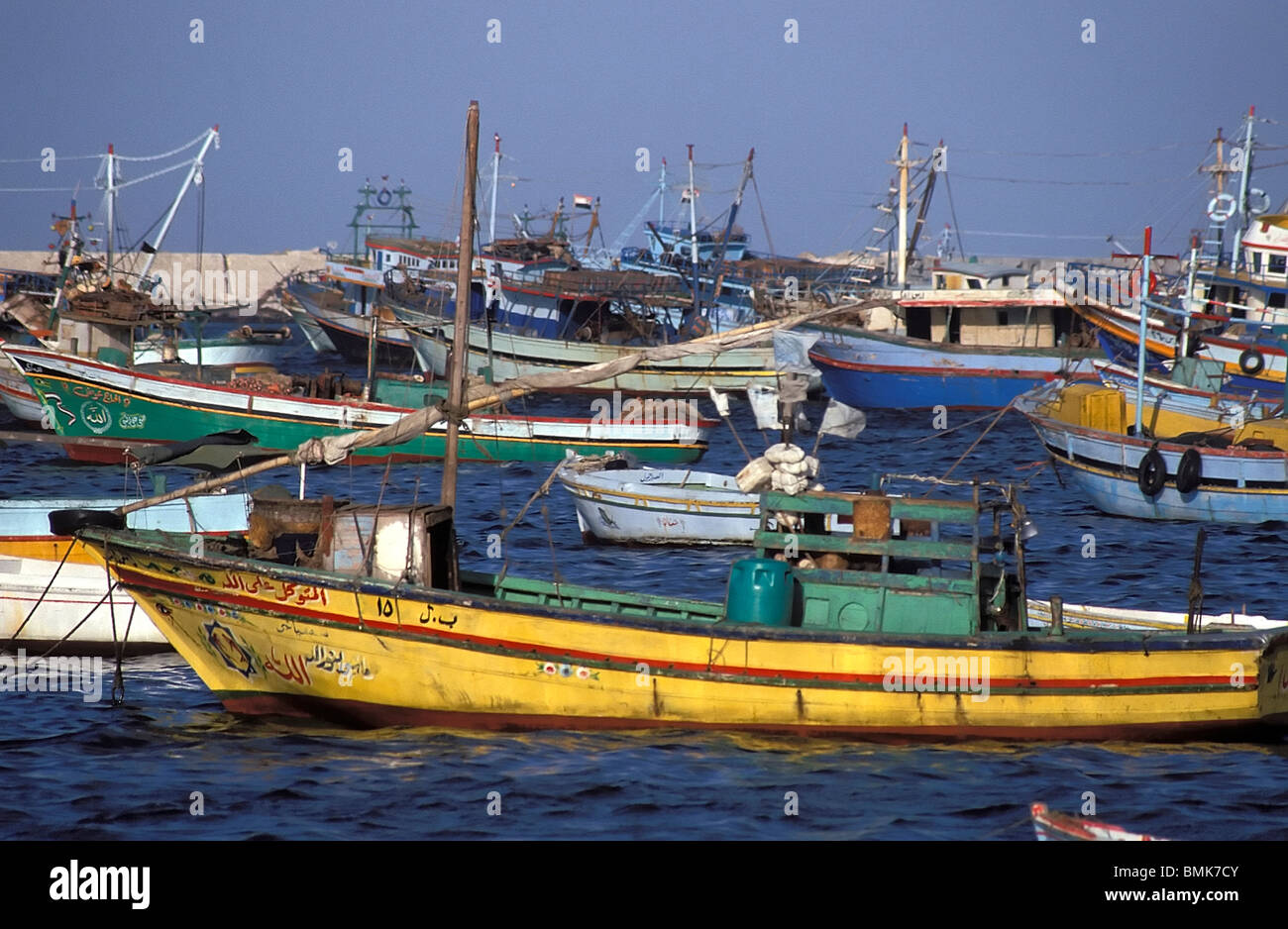Fishing boats in the Eastern Harbour, Alexandria, Al Iskandariyah ...