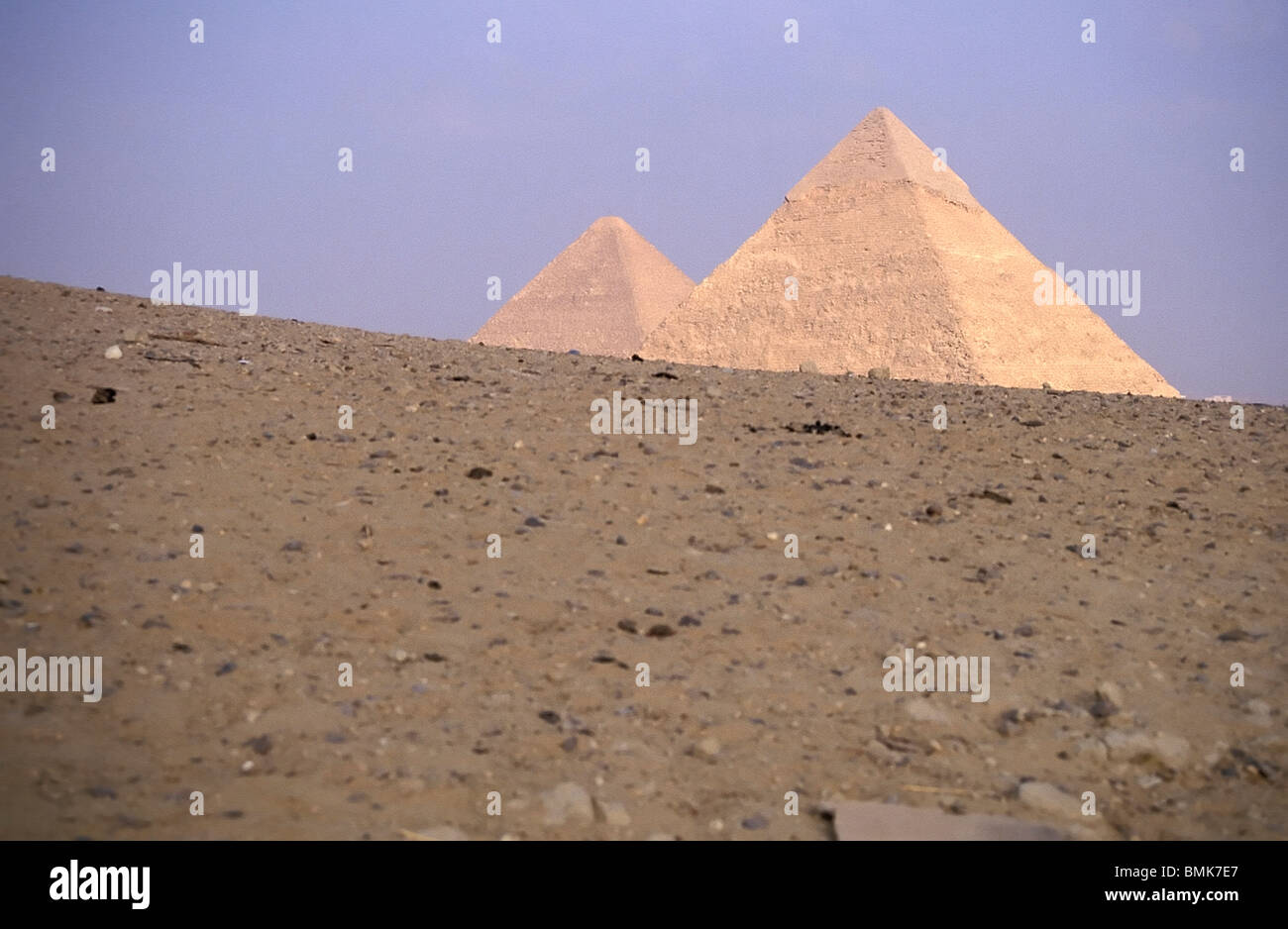 Great Pyramid of Khufu (Cheops), Pyramid of Khafre (Chephren) and Pyramid of Menkaure (Mycerinus ...