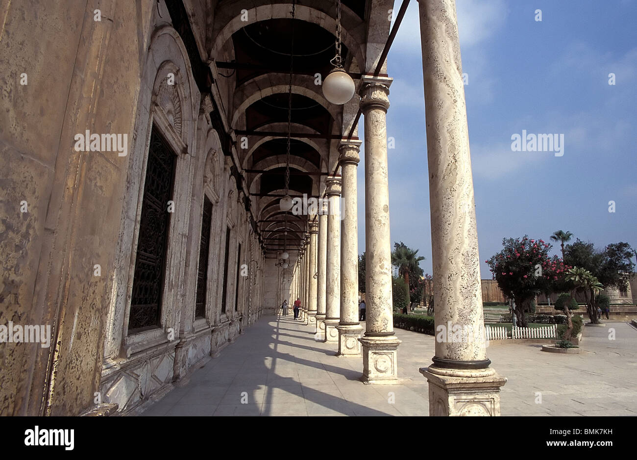 Courtyard arcade at the Mosque of Muhammad 'Ali at the Citadel of Cairo ...