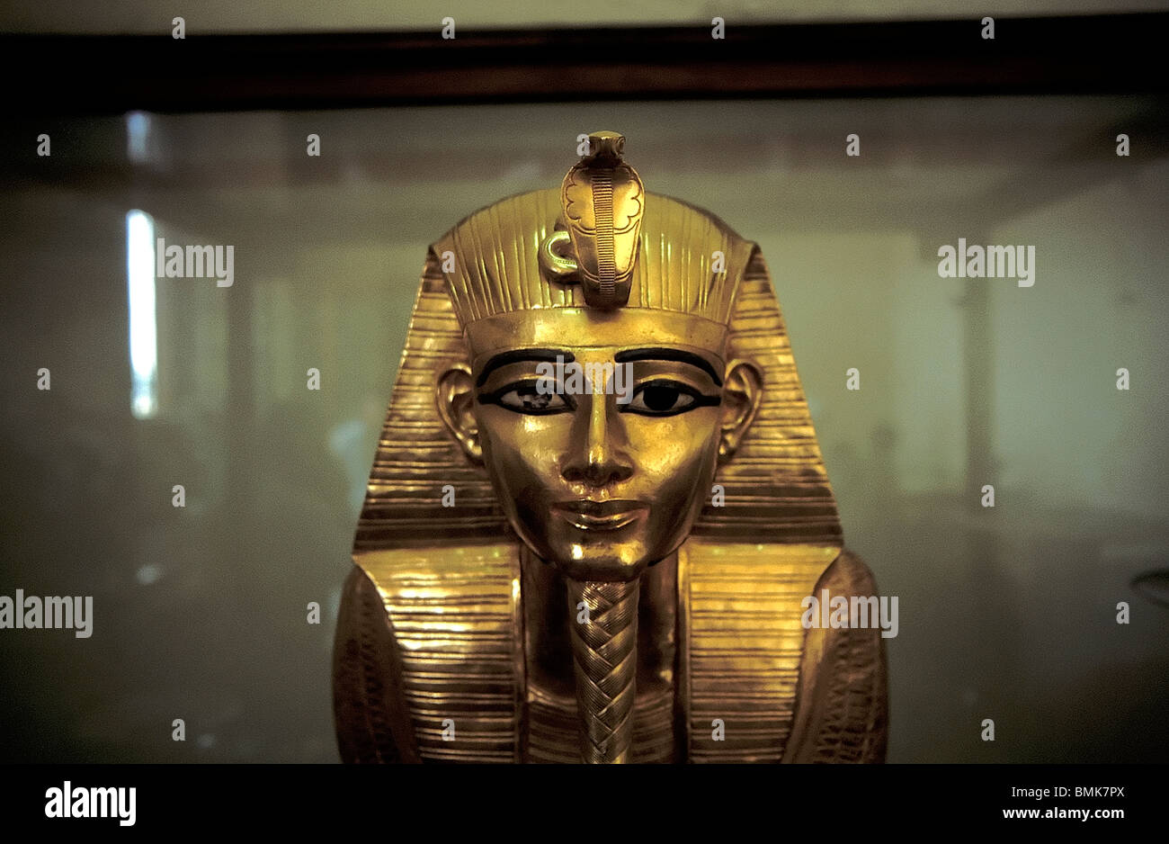 Gilded wood Canopic Shrine from Tutankhamen's tomb on display at the ...