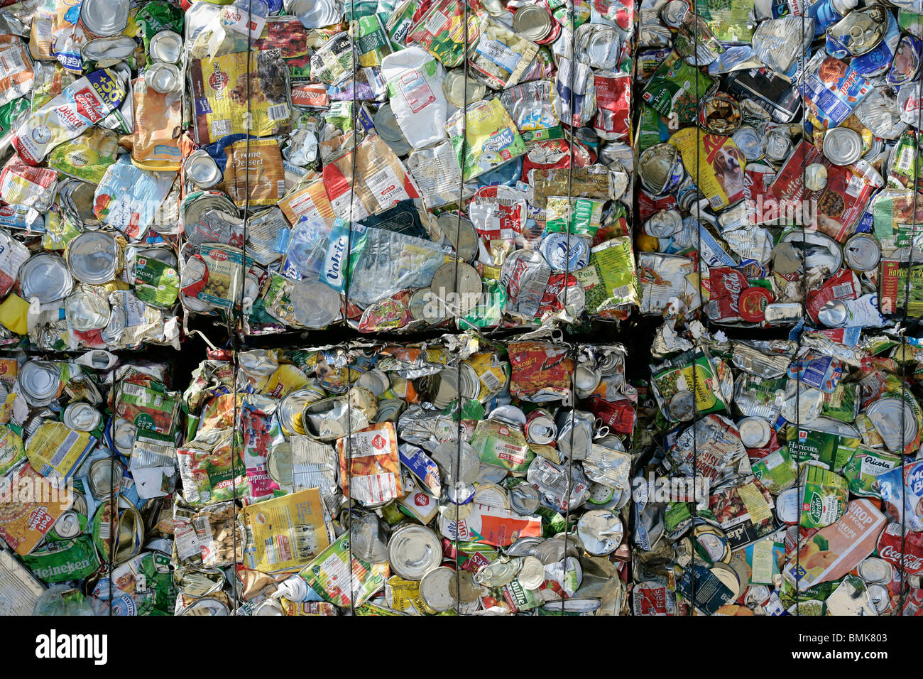 Balls of packaging waste Stock Photo - Alamy