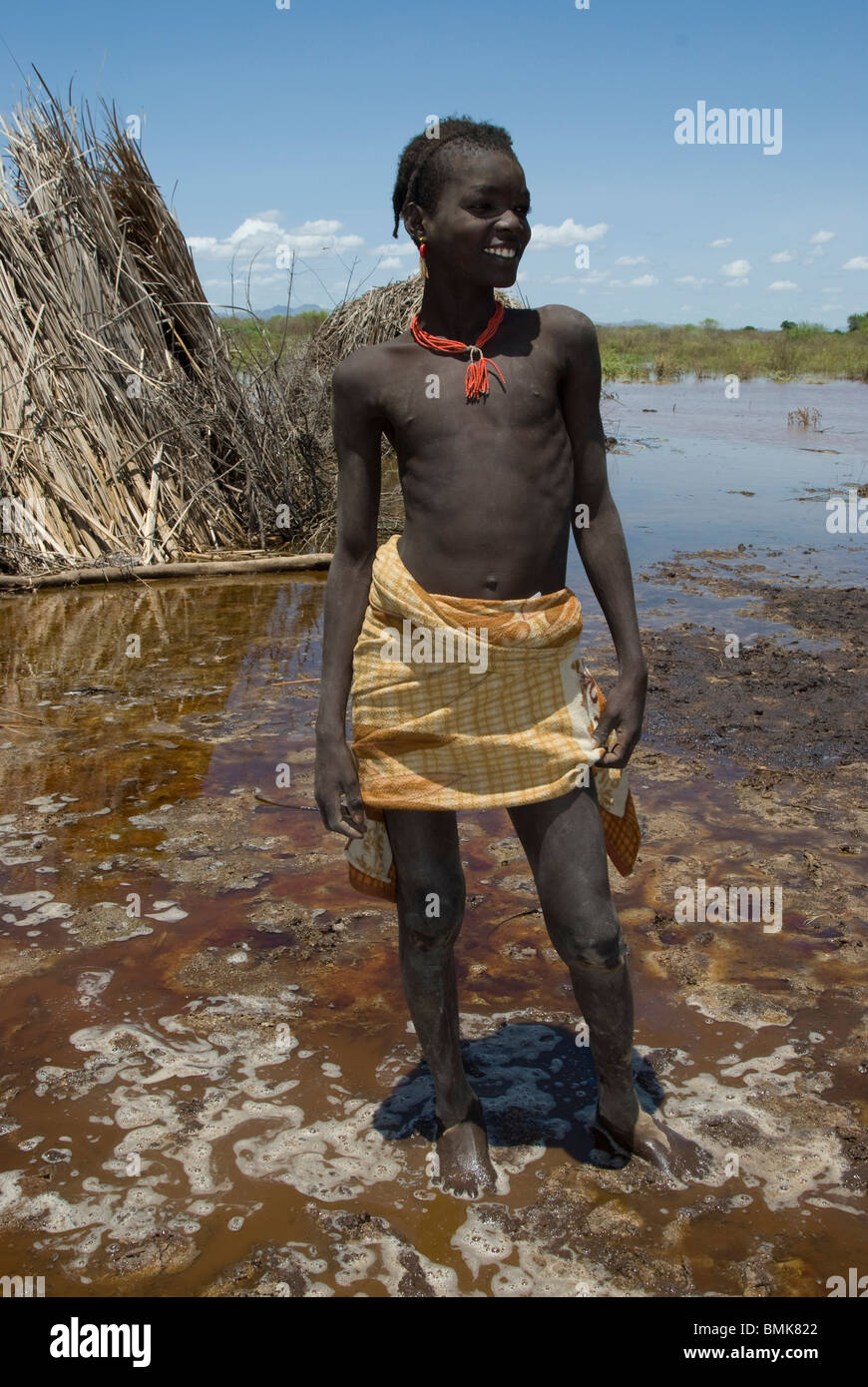 Ethiopia Lower Omo River Basin Omo Delta Dassenech village Stock Photo - Alamy