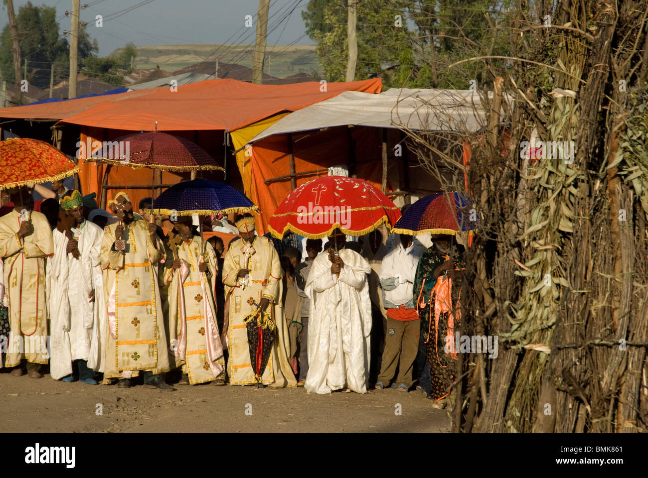 Ethiopia: Lalibela, Blue Nile River Basin, priests gather for Meskal ...