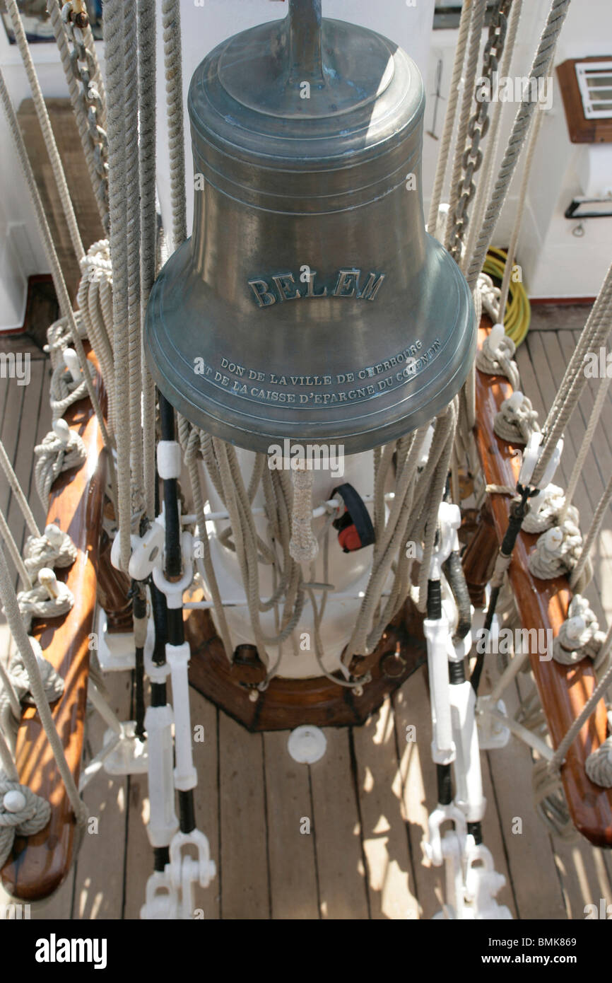 Bell of the ship named "Belem Stock Photo - Alamy