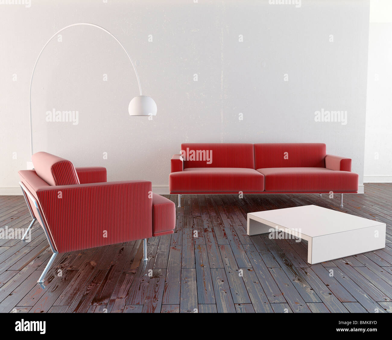 Modern and minimal furniture in luminous room Stock Photo - Alamy