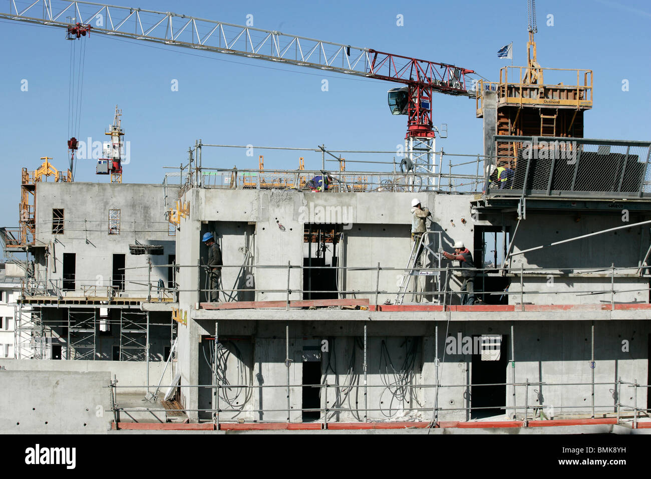 Construction of a building, public buildings and works sector Stock ...