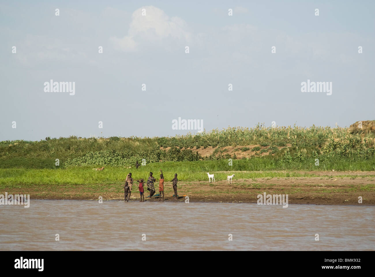 Ethiopia: Lower Omo River Basin, Omo River in the delta, Dassenech ...
