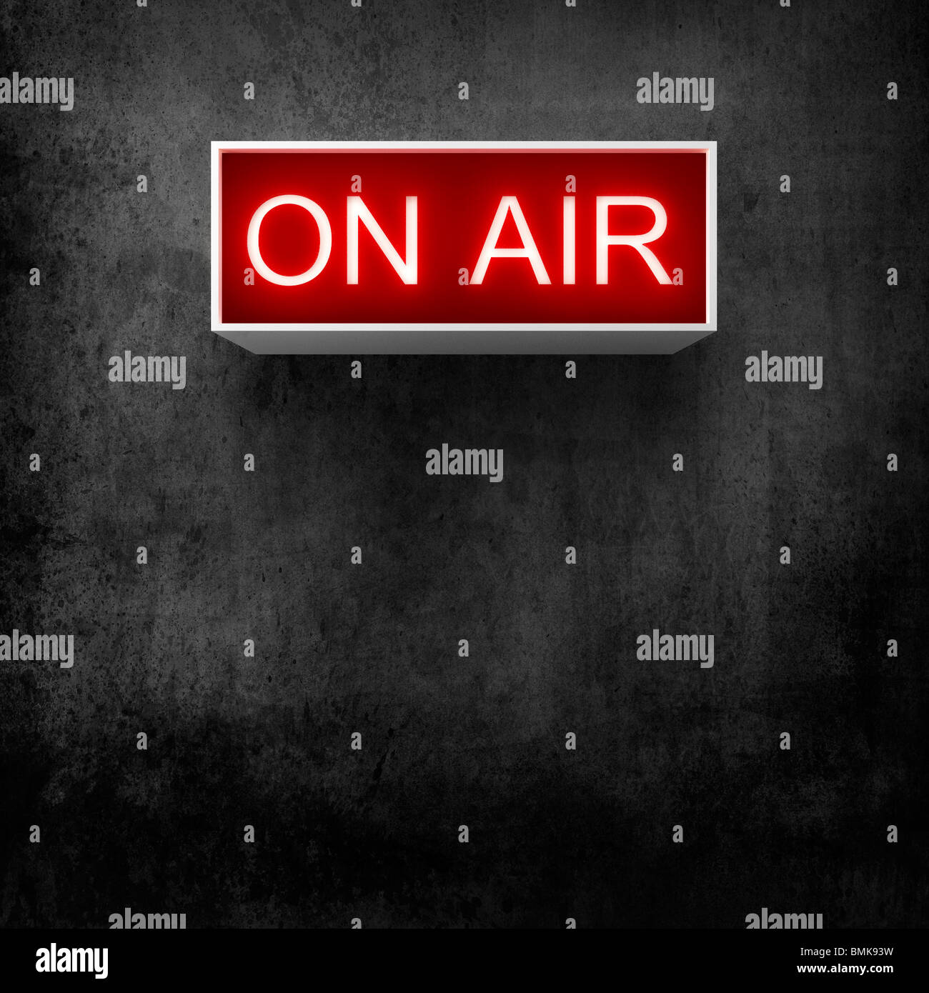 ON AIR luminous board warning message Stock Photo - Alamy
