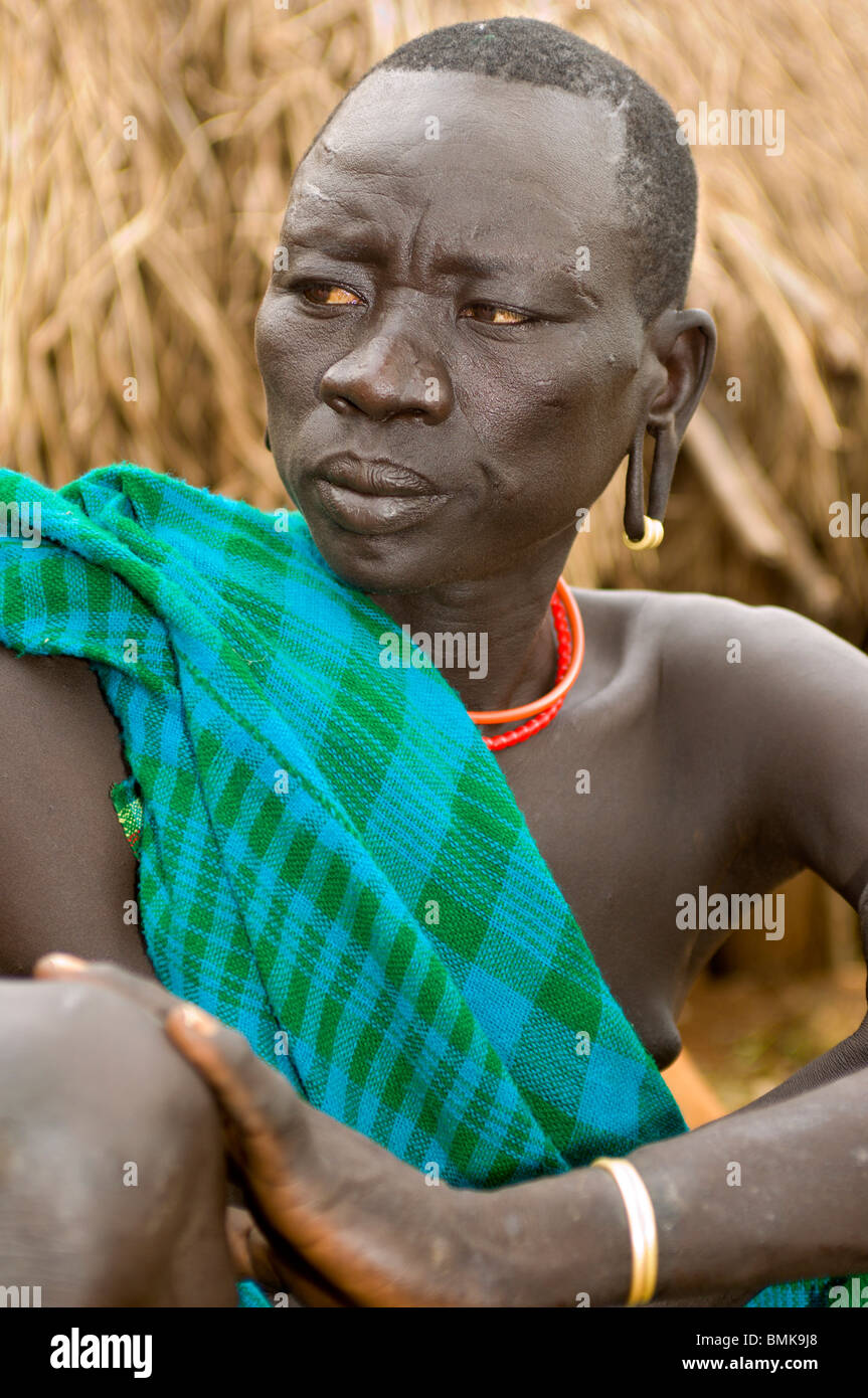Ethiopia, Omo Region, Kibish Village. Portrait of the Chief's son Stock ...