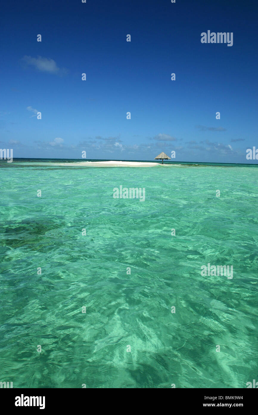 Aerial view over "L'île Morpion", Morpion Islet, the world's smallest ...