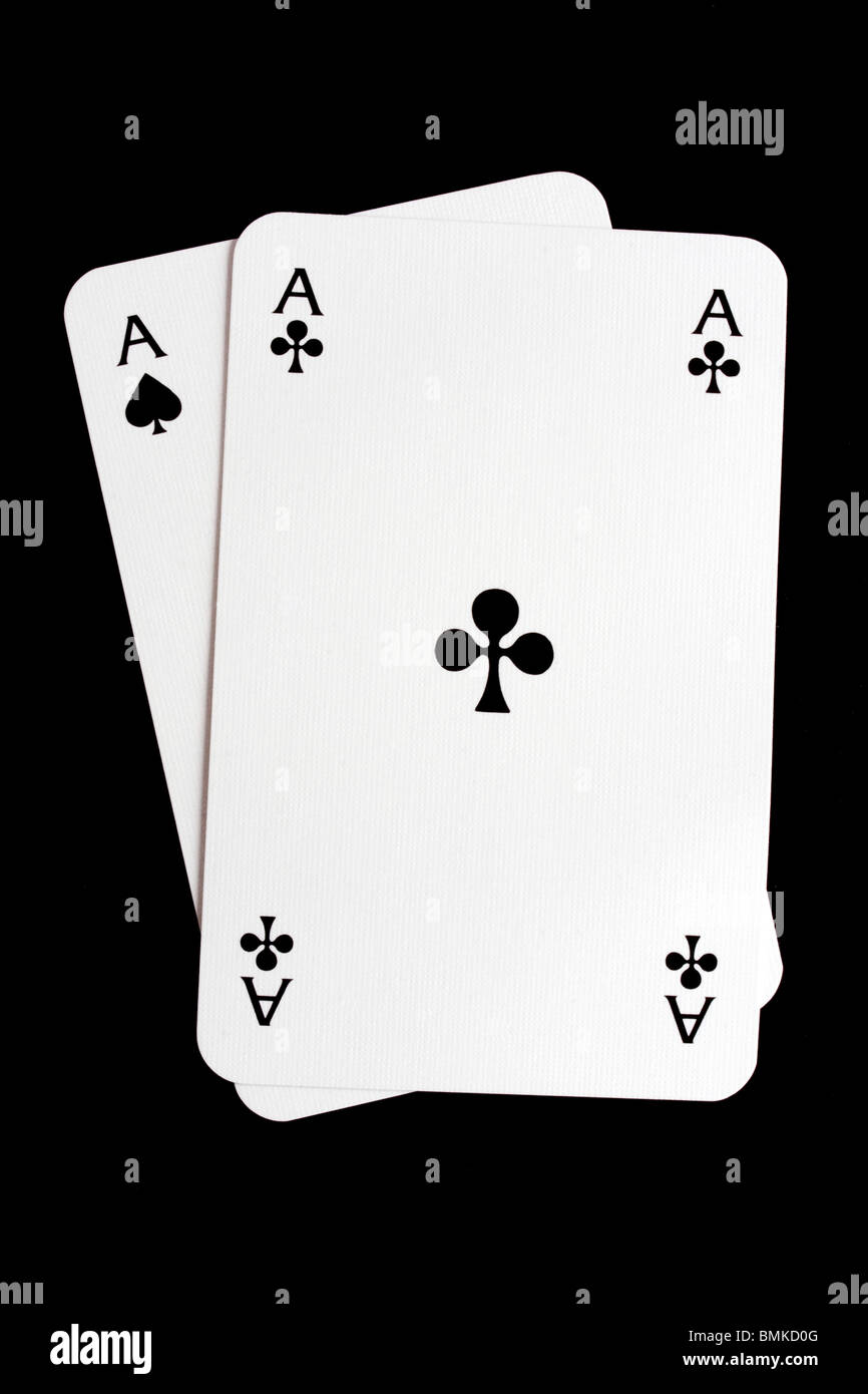 Pocket aces isolated on black Stock Photo - Alamy