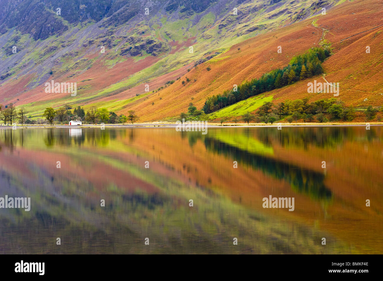Buttermere reflection autumn hi-res stock photography and images - Alamy