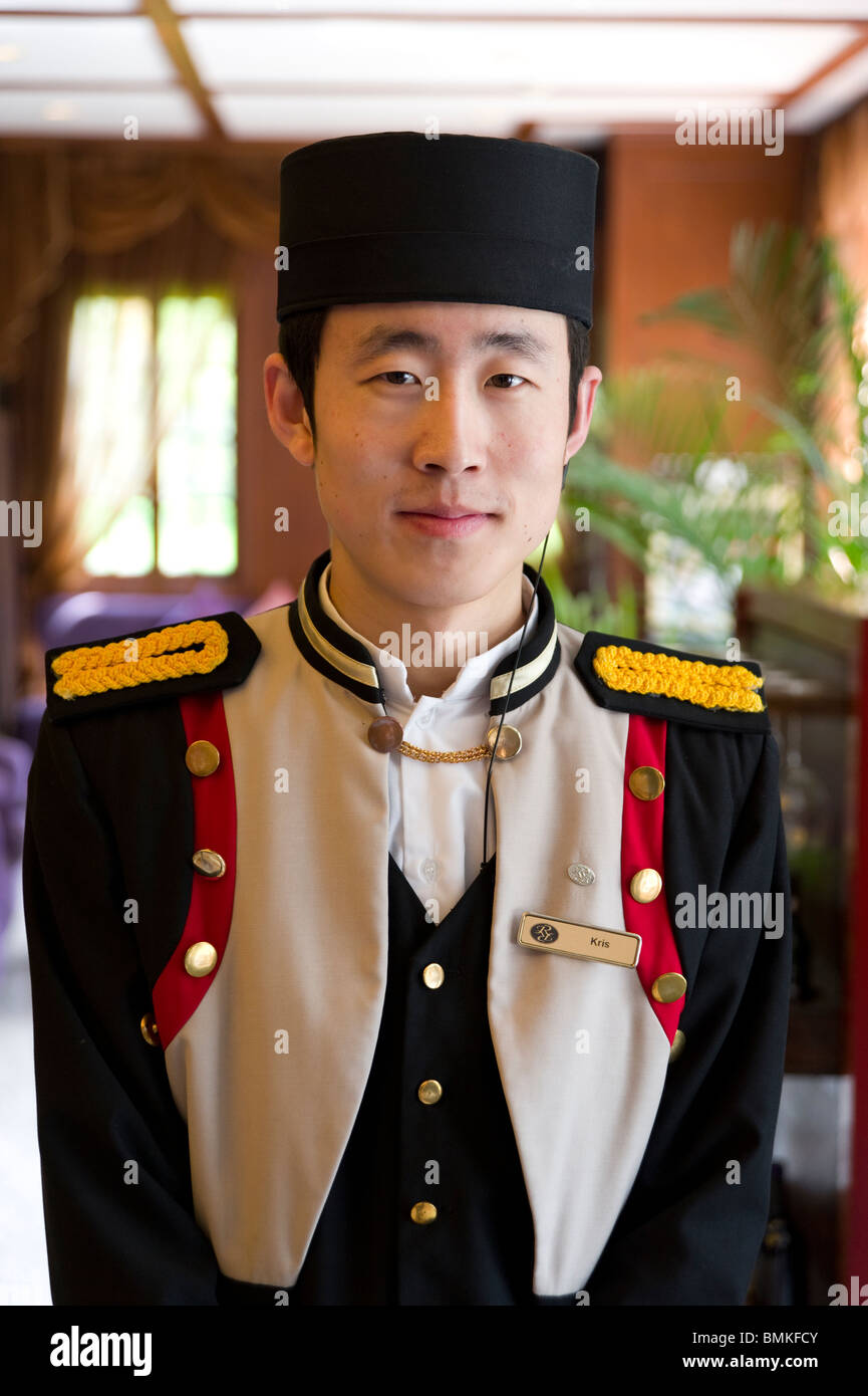 Doorman at the Ruijin Hotel, French Concession, Shanghai, China Stock ...