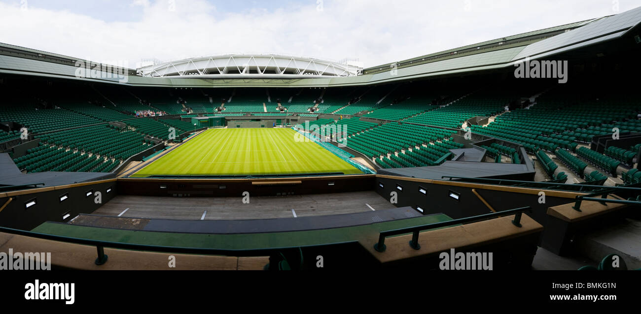 Panoramic photograph of Centre Court Wimbledon / tennis Championship ...