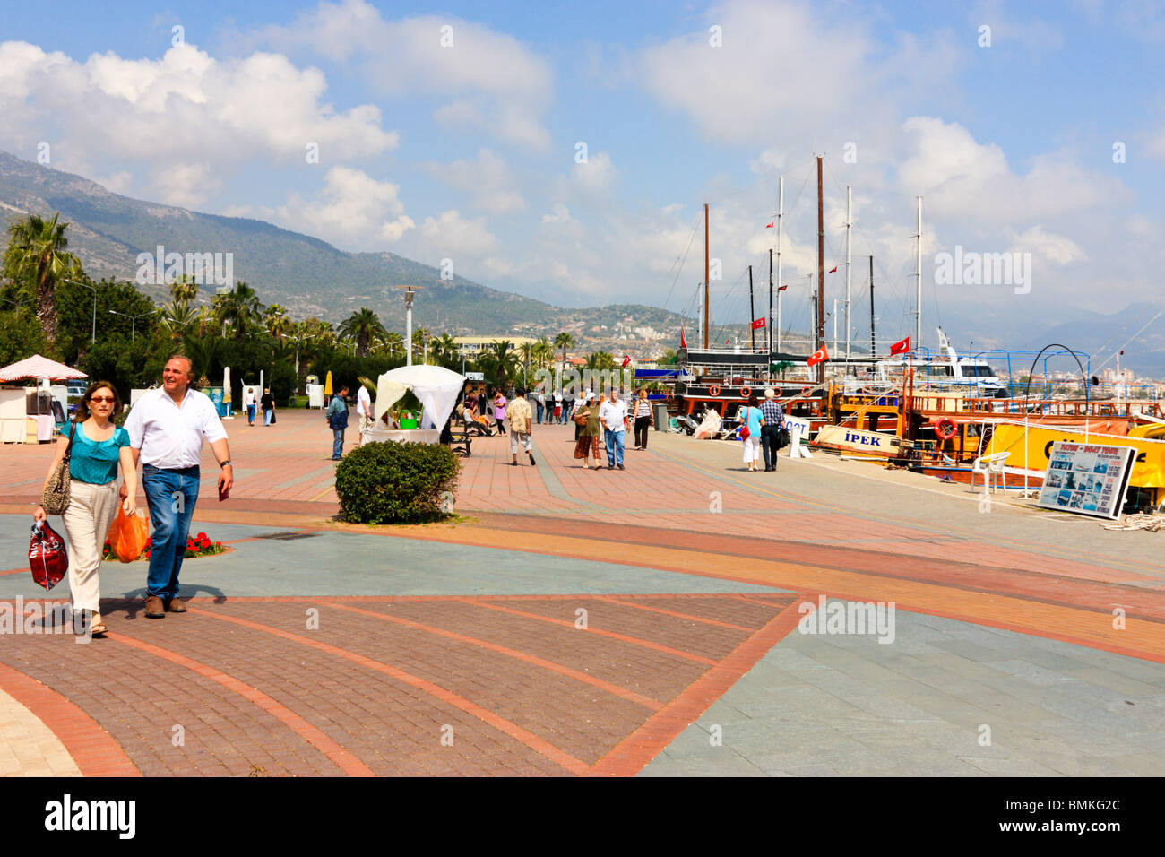 Promenade and waterfront in Alanya, Turkey Stock Photo - Alamy