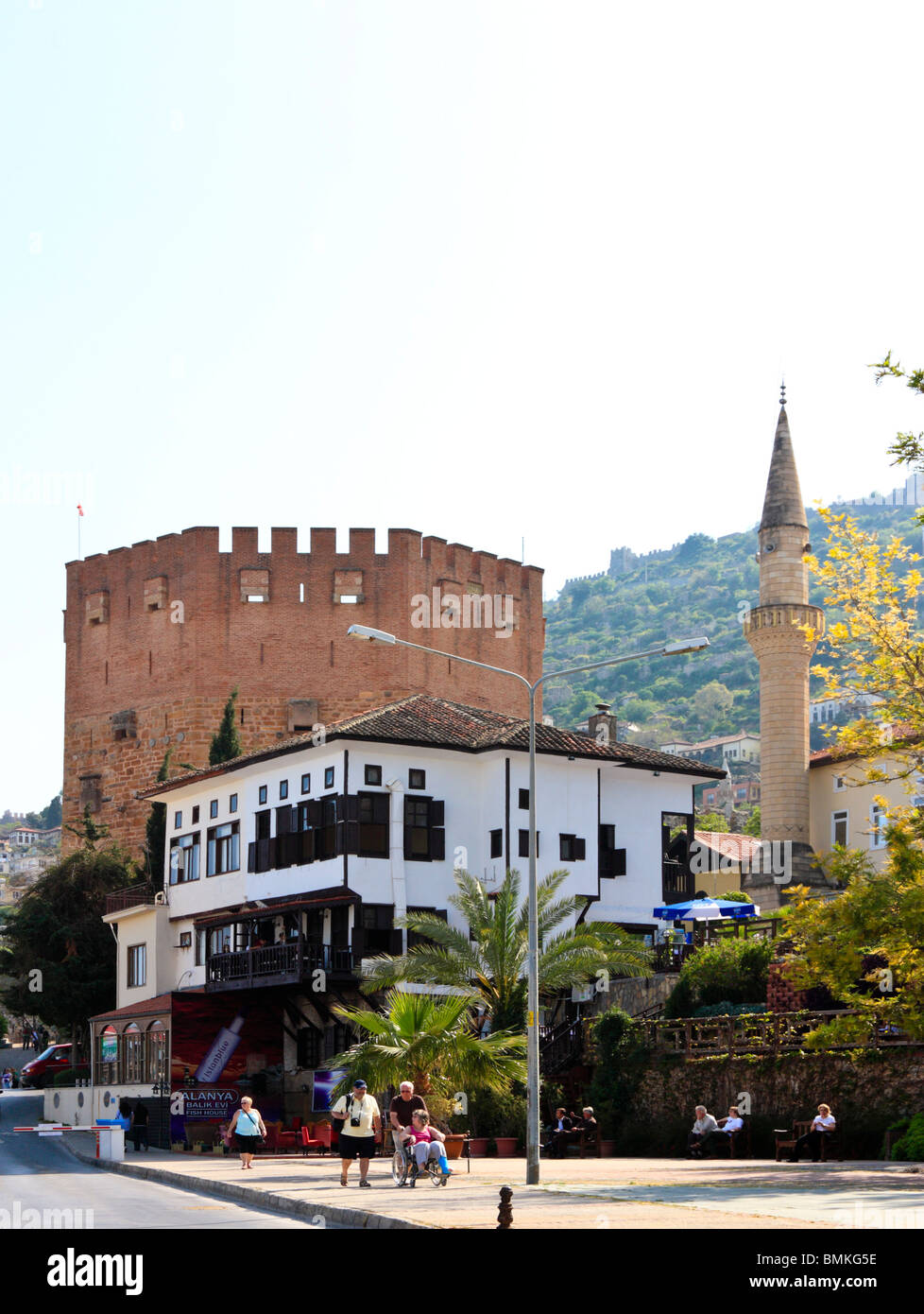 The Red Tower in Alanya, Turkey Stock Photo - Alamy