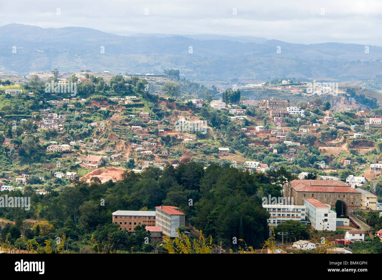 Madagascar, Antananarivo. Antananarivo as seen from the Rova Stock ...