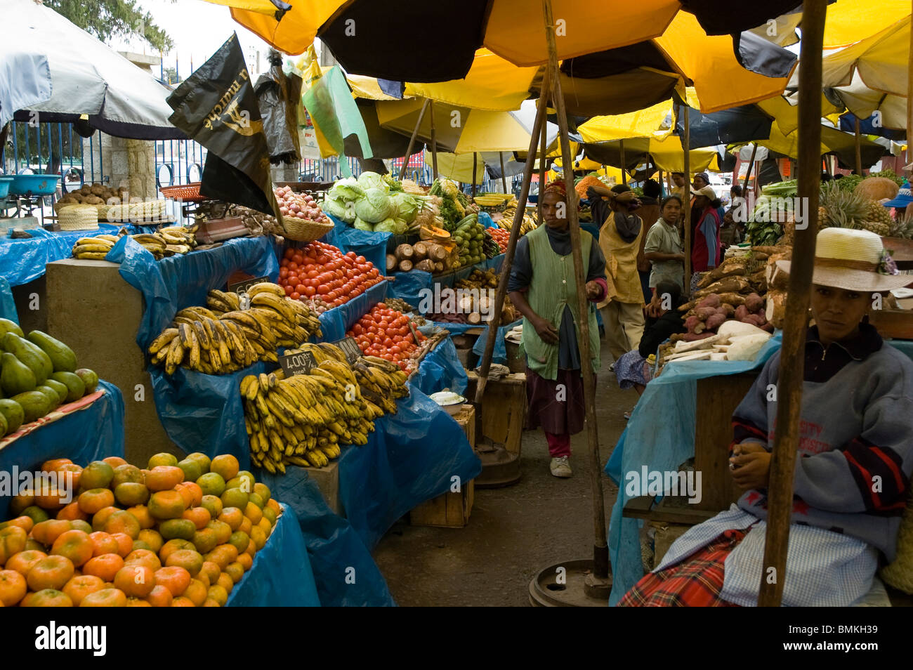 Madagascar, Antananarivo. Produce market in Antananarivo Stock Photo ...
