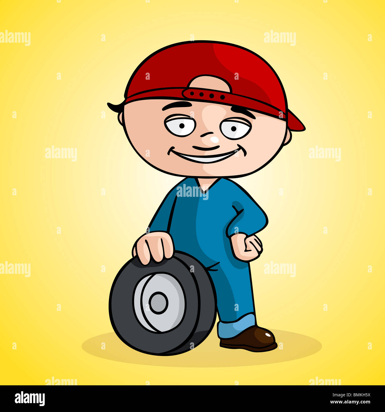 Tire cartoon hi-res stock photography and images - Alamy