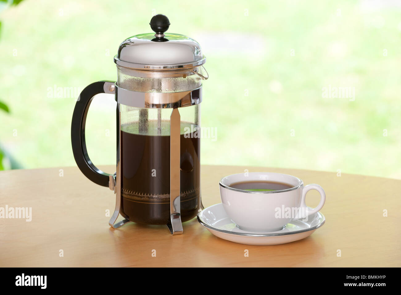 Coffee pot & Cup Stock Photo - Alamy