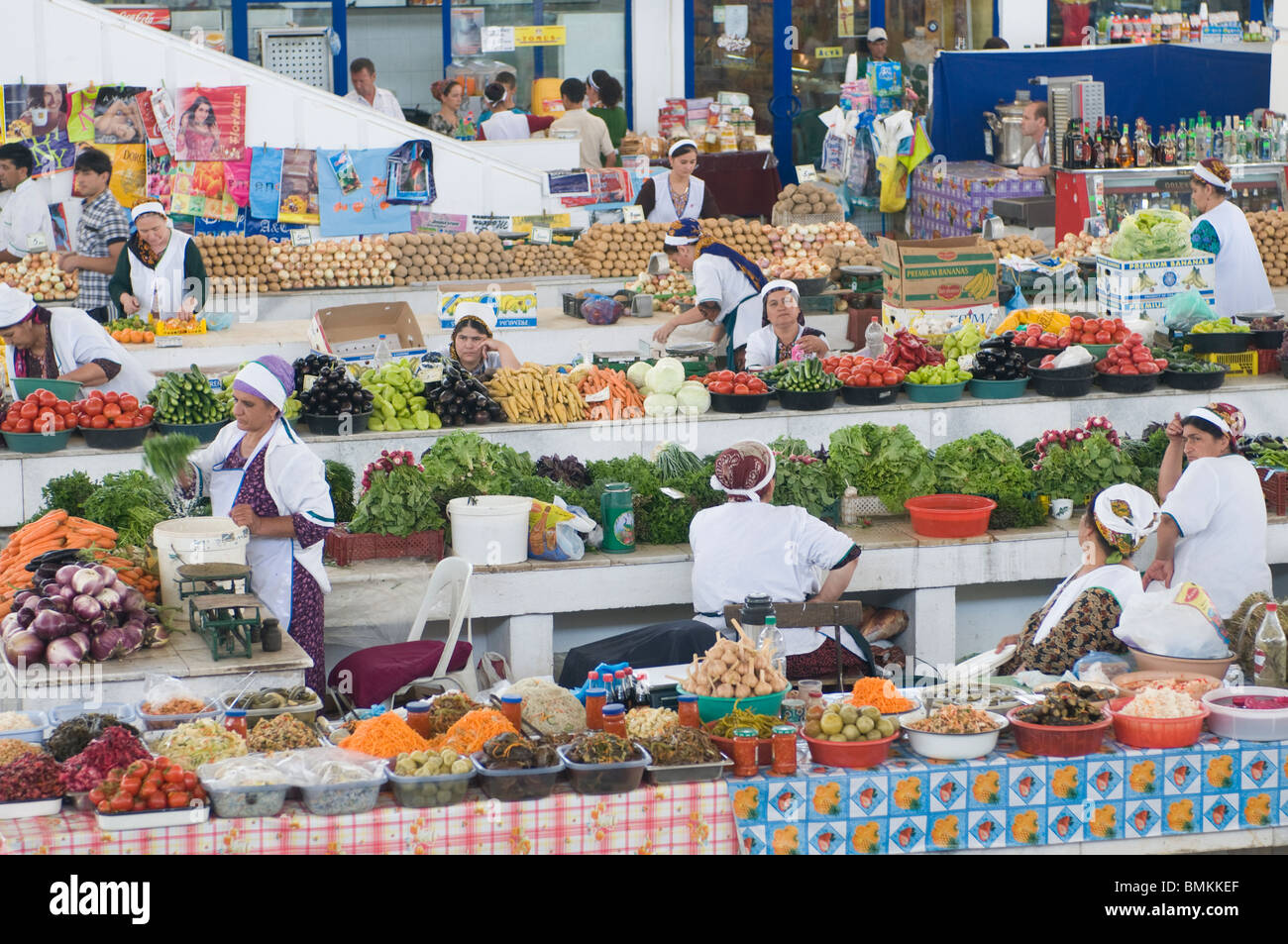 Vegetable bazaar of Ashgabad, Turkmenistan Stock Photo - Alamy