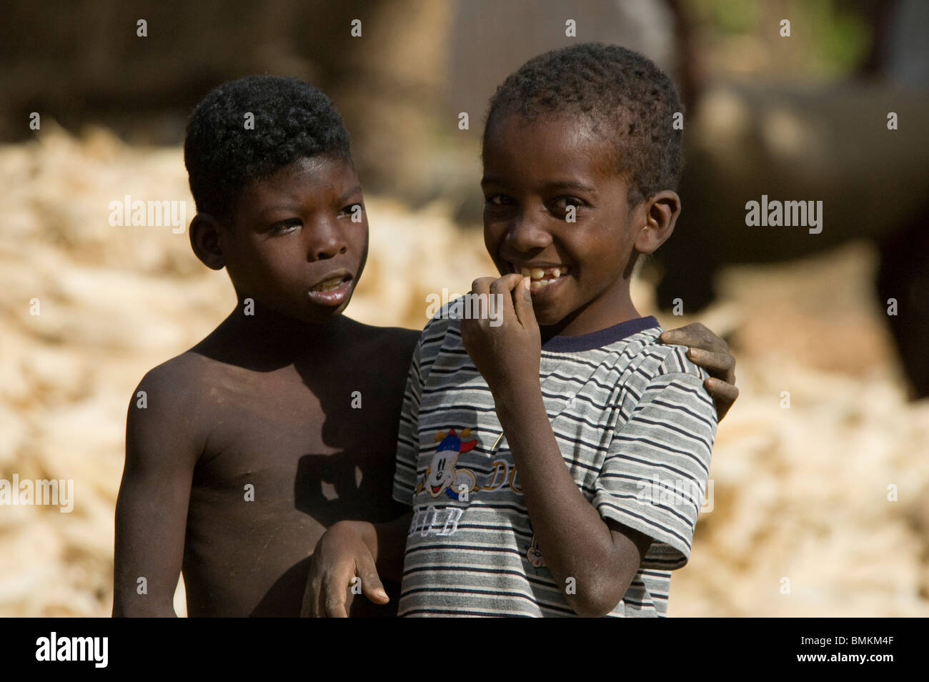 Madagascar, Mahaboboka. Young Boys Stock Photo - Alamy