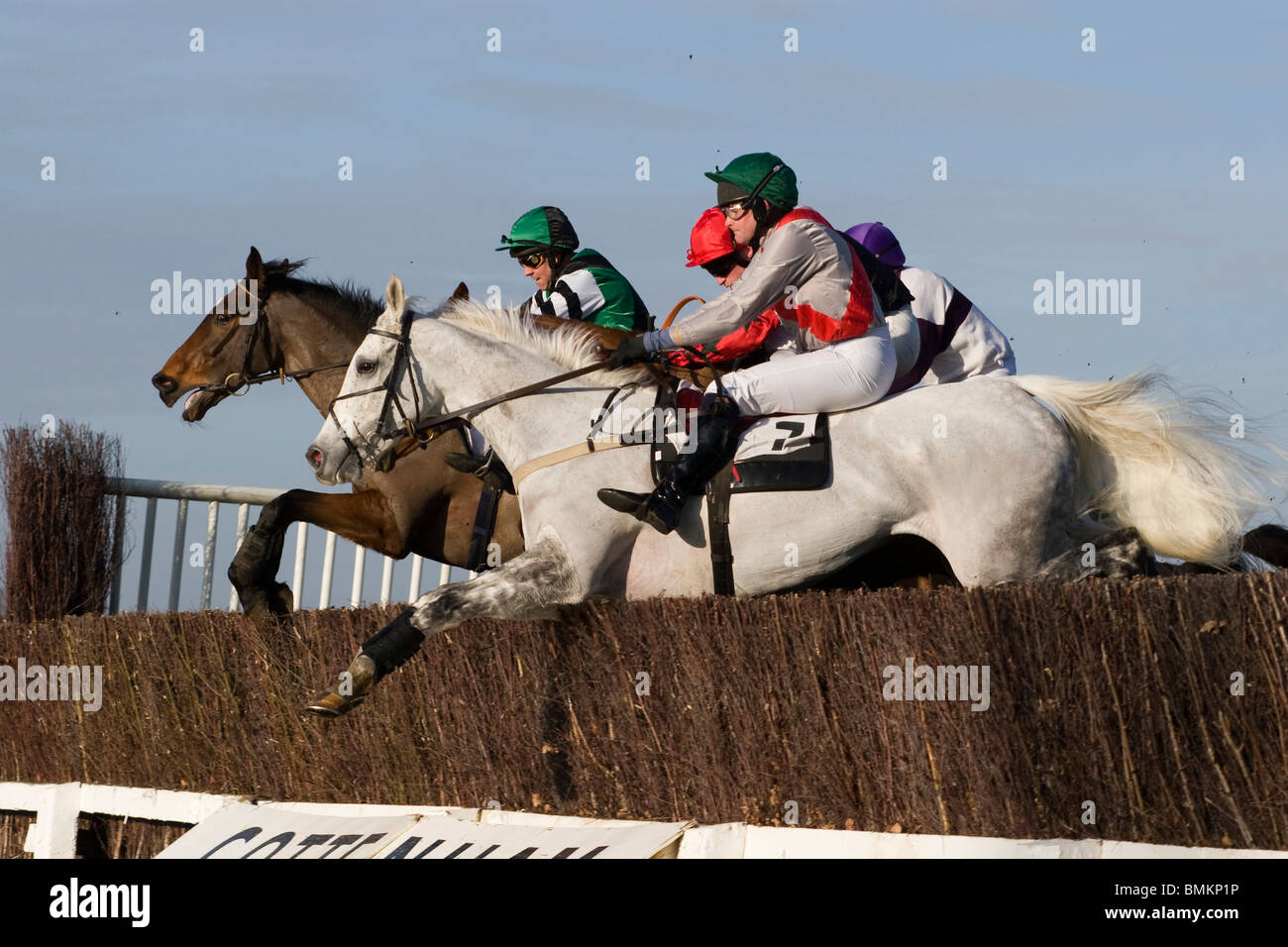 Horseracing jump hi-res stock photography and images - Alamy