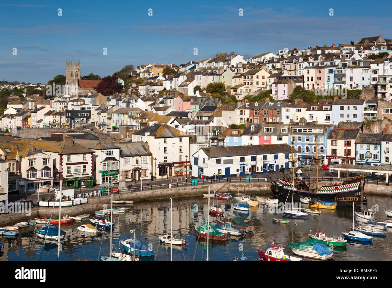 Brixham attractive south coast seaside resort hi-res stock photography ...