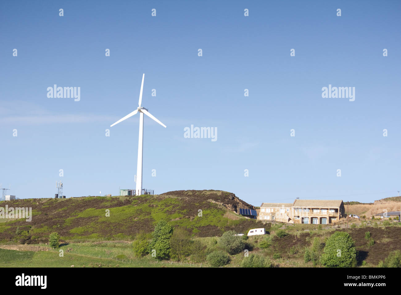 Wind Turbine, Haworth, Yorkshire, England Stock Photo - Alamy