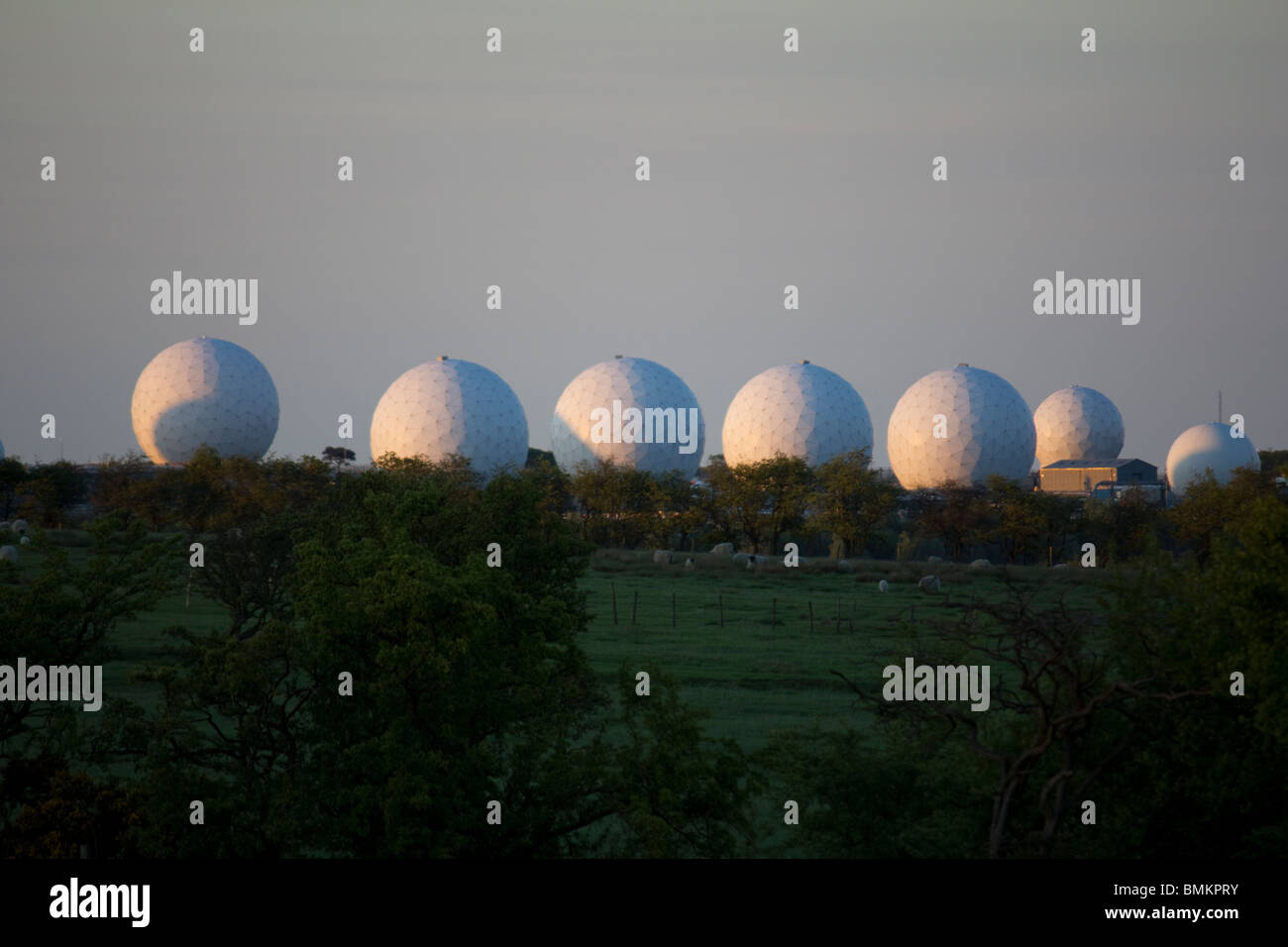 Early warning,station, Menwith Hill USA Yorkshire Harrogate Stock Photo ...