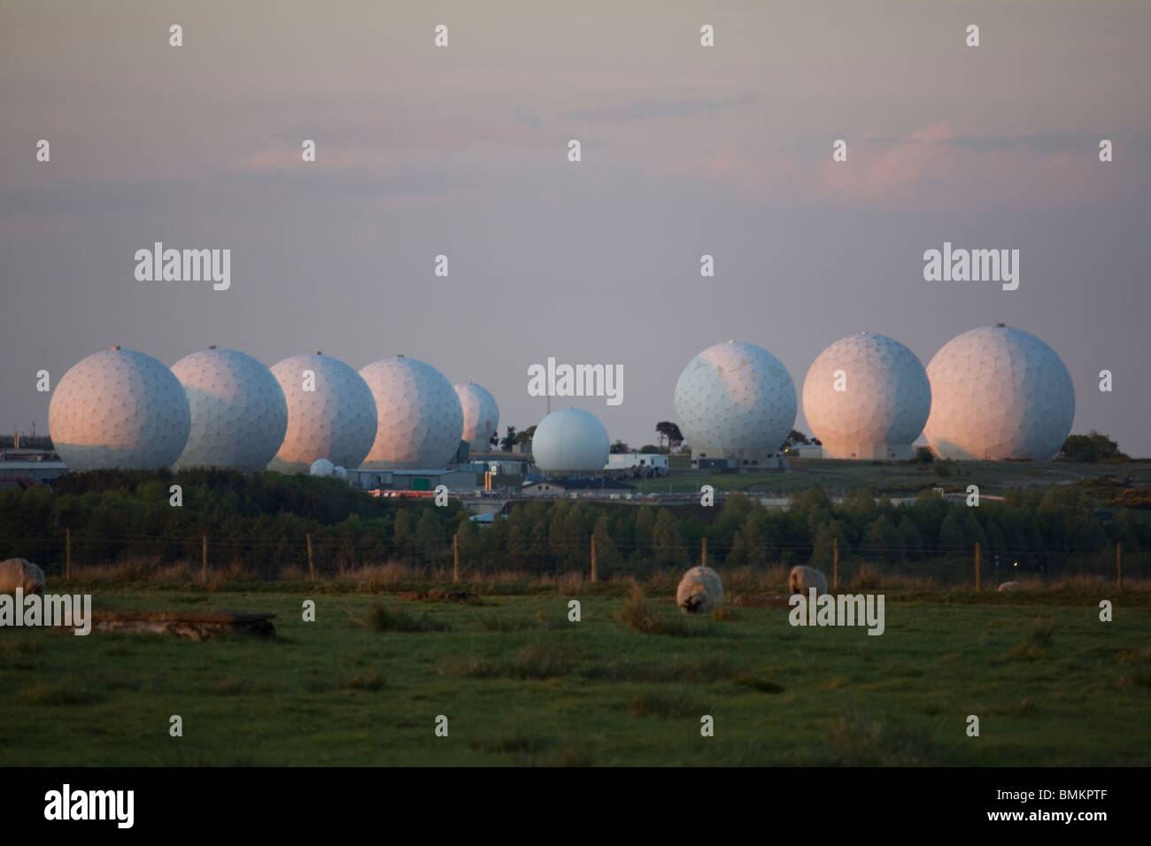 Early warning,station, Menwith Hill USA Yorkshire Harrogate Stock Photo ...