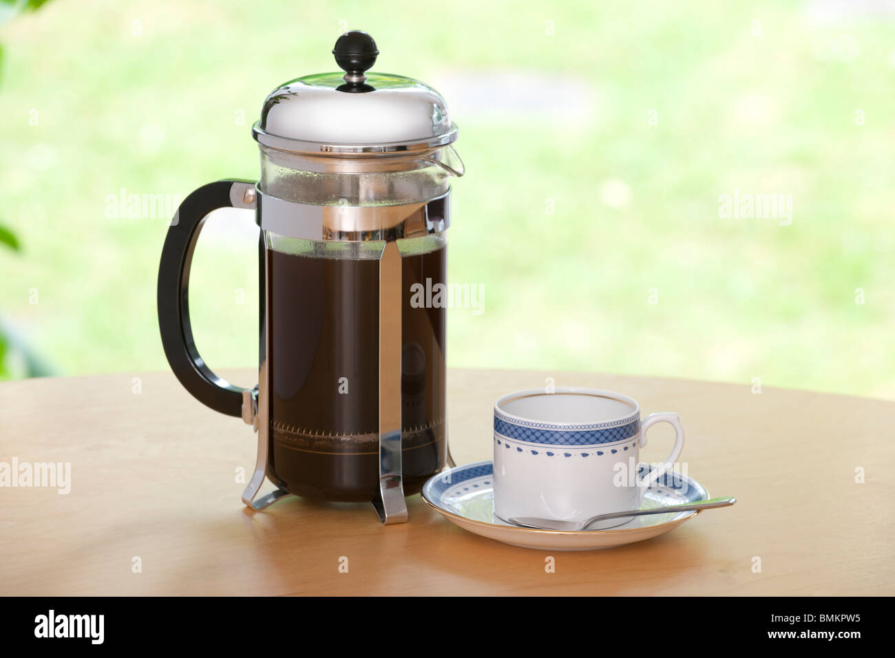 Coffee pot & Cup Stock Photo - Alamy