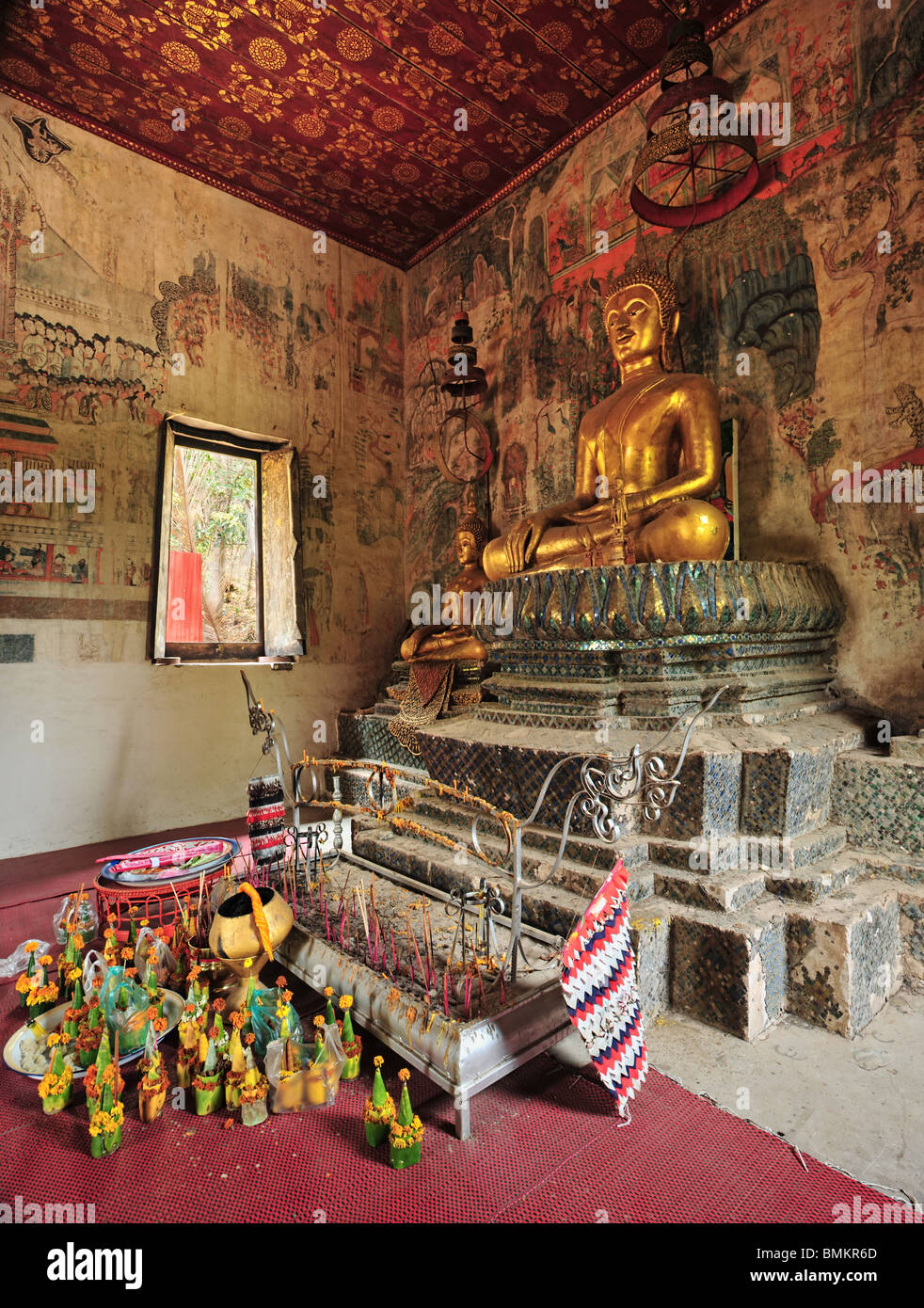 New Year Offerings, Wat Pa Huak, Luang Prabang Stock Photo - Alamy