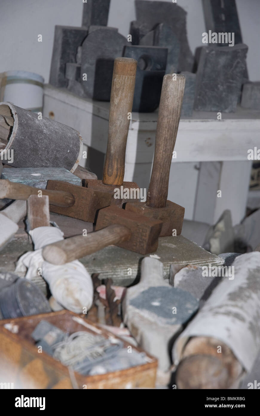 The artists sculpting tools Barbara Hepworth Gallery St Ives Cornwall ...
