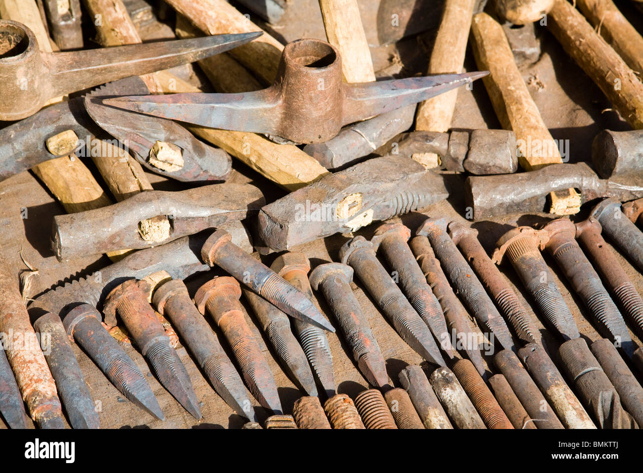 Mali, Bamako. Tools made from recycled metal Stock Photo - Alamy