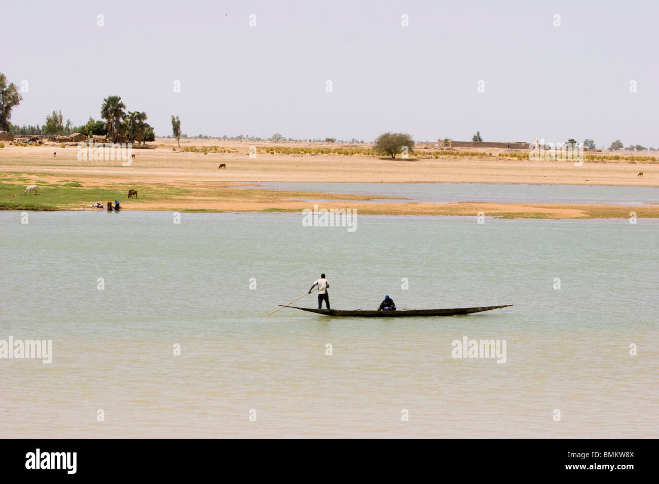 Mali, Mopti. Boat on the Niger River Stock Photo - Alamy
