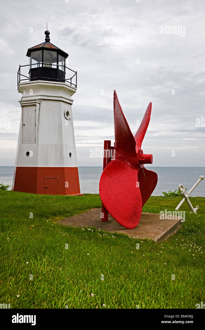 Vermillion Lighthouse - Ohio Stock Photo - Alamy