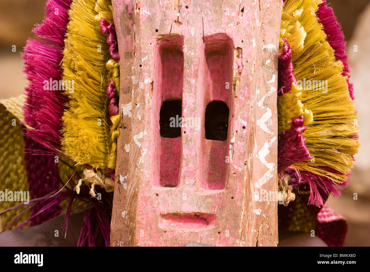 Mali, Tireli. Dancer wearing Kananga mask at the Dama celebration Stock ...