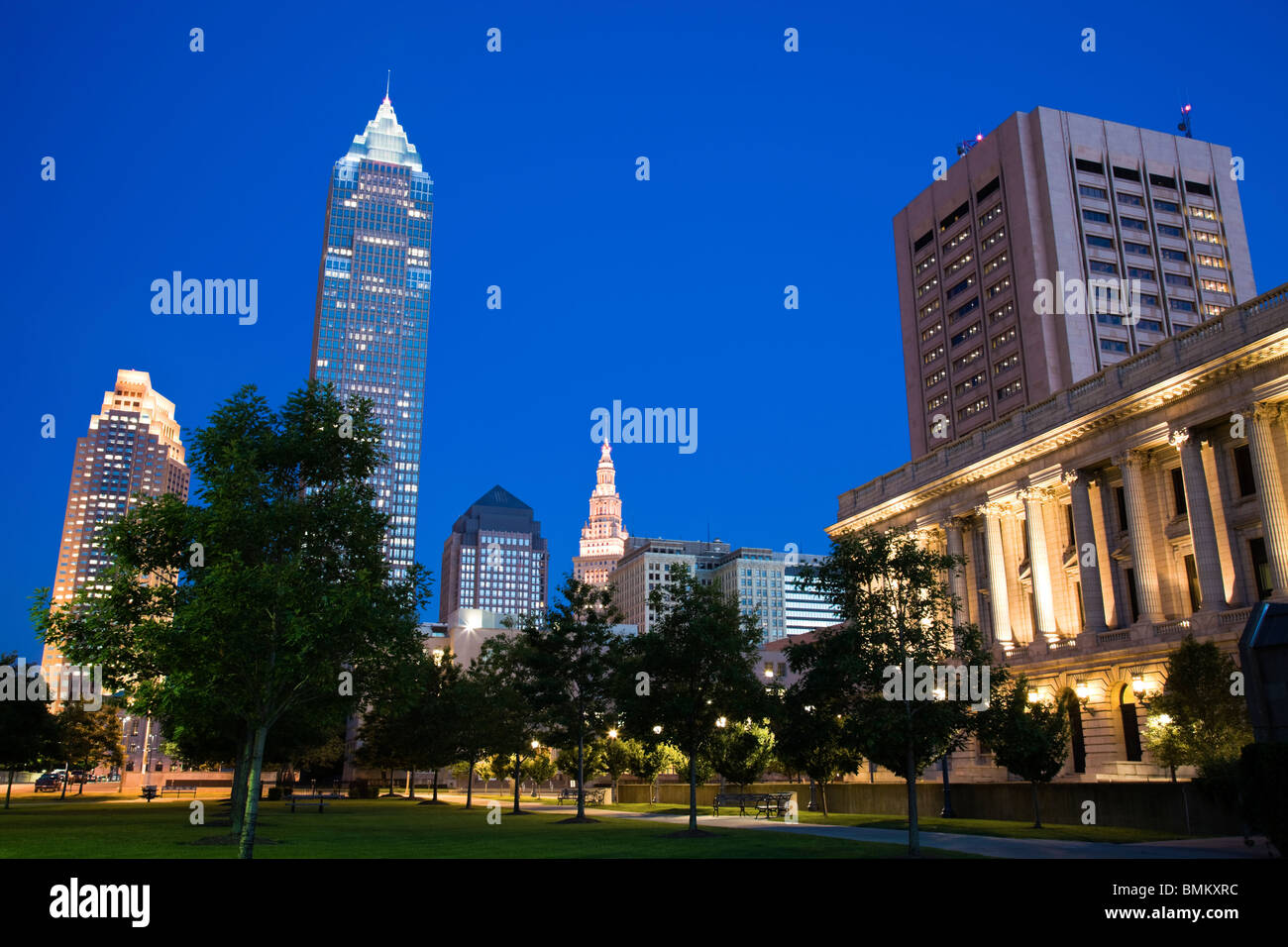 Blue downtown of Cleveland Stock Photo - Alamy