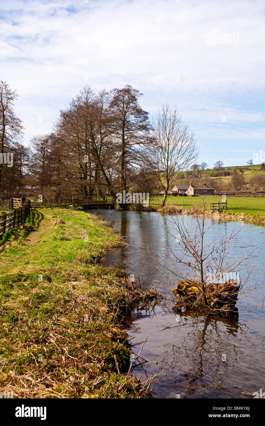 A riverside landscape Stock Photo - Alamy