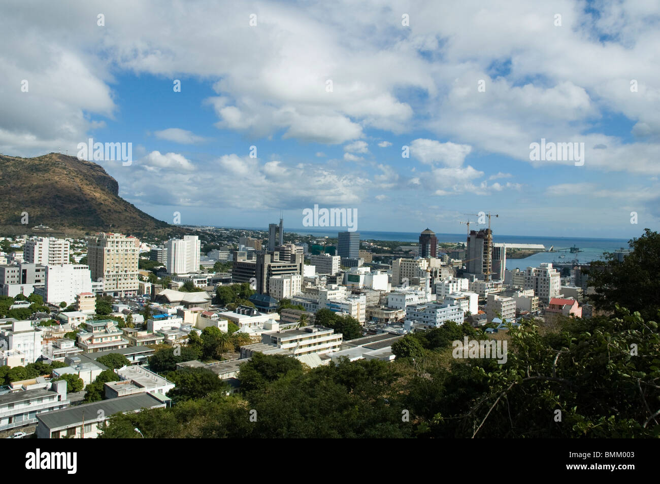 Mauritius, Port Louis. Panorama Stock Photo - Alamy