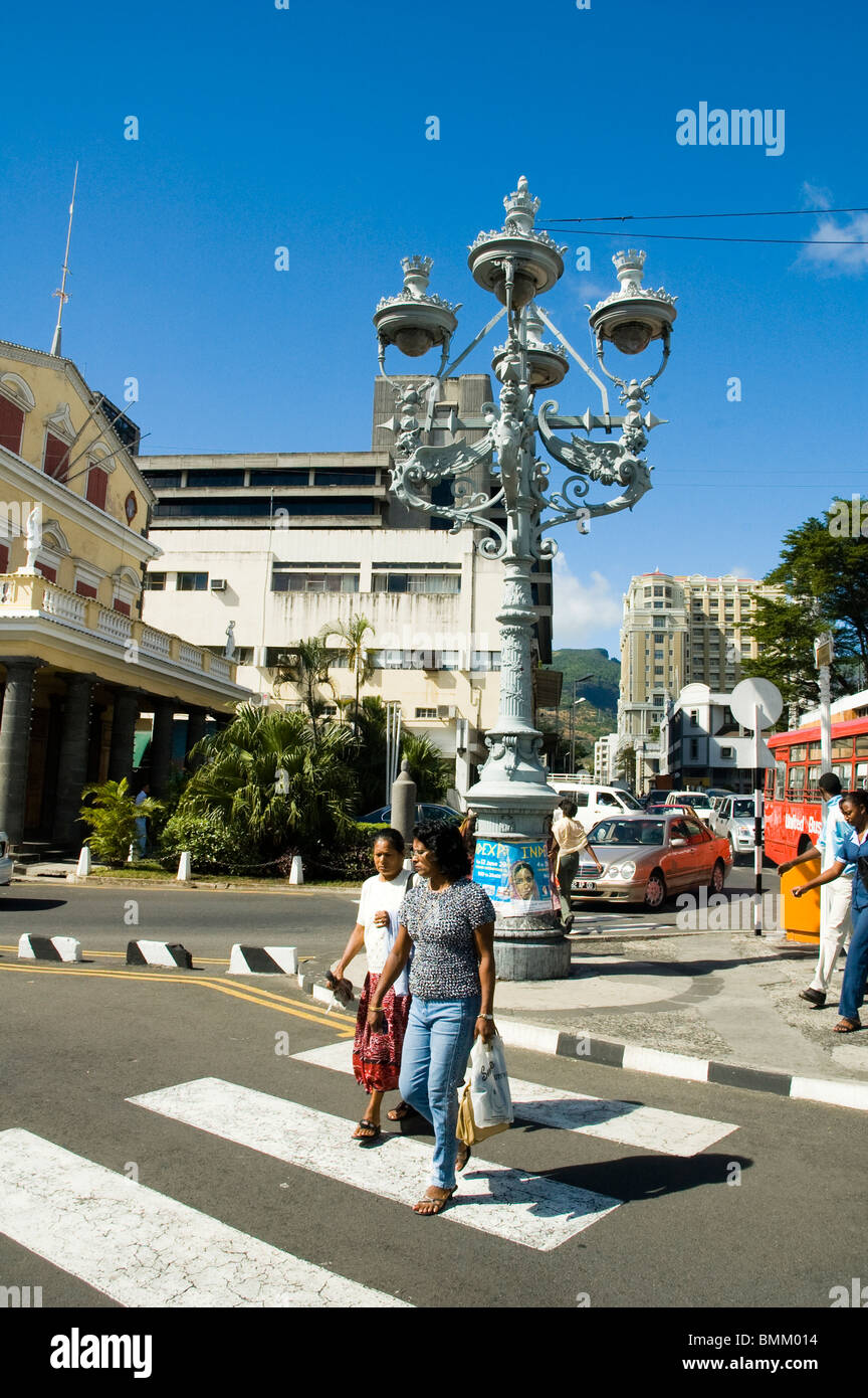 Mauritius, Port Louis. Street lamp Stock Photo - Alamy